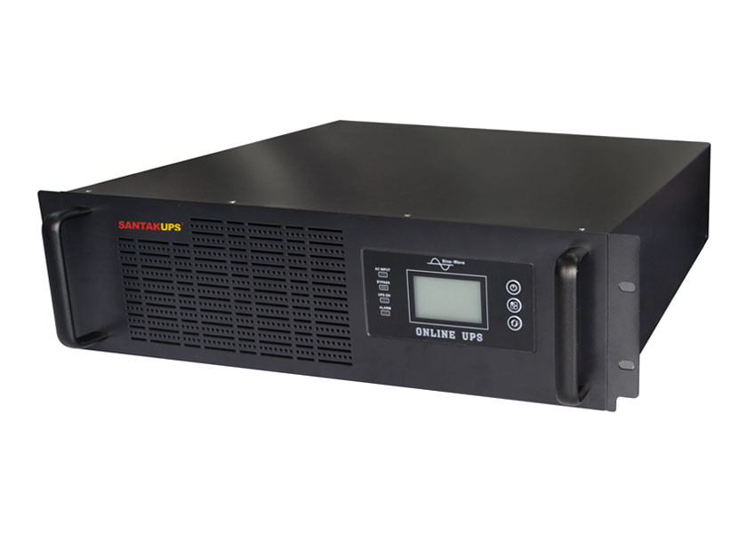 3KVA Rack Mount ออนไลน์ UPS ขนาด 19 นิ้ว, ศูนย์เวลาการโอนเงินสำหรับบ้าน